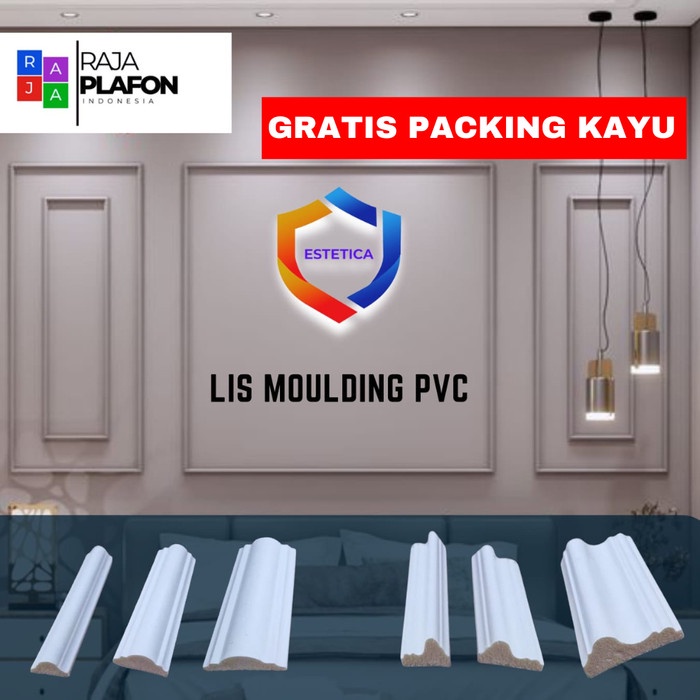 Jual JAYAmart- Wall Moulding List Dinding Profile PVC Moulding Molding ...