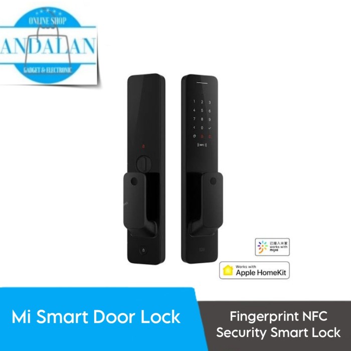 Jual Xiaomi Smart door Push Pull lock Fingerprint NFC - Gagang Pintu Pintar | Shopee Indonesia