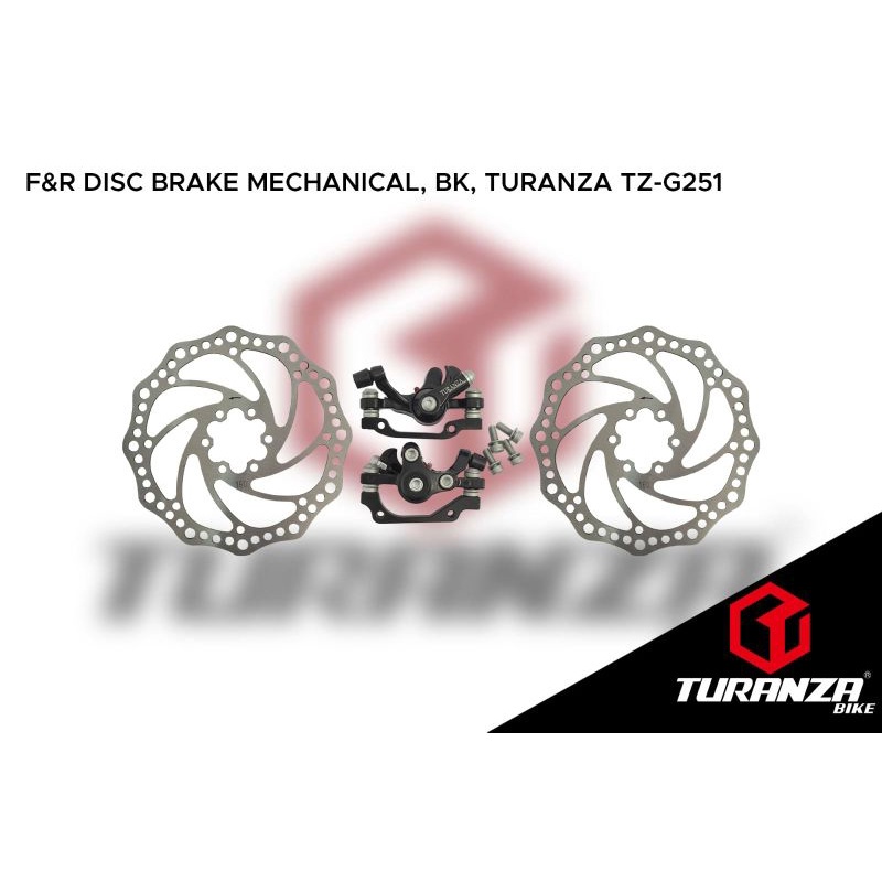 Jual rem disc / rem cakram sepeda merk turanza, sepasang depan belakang ...