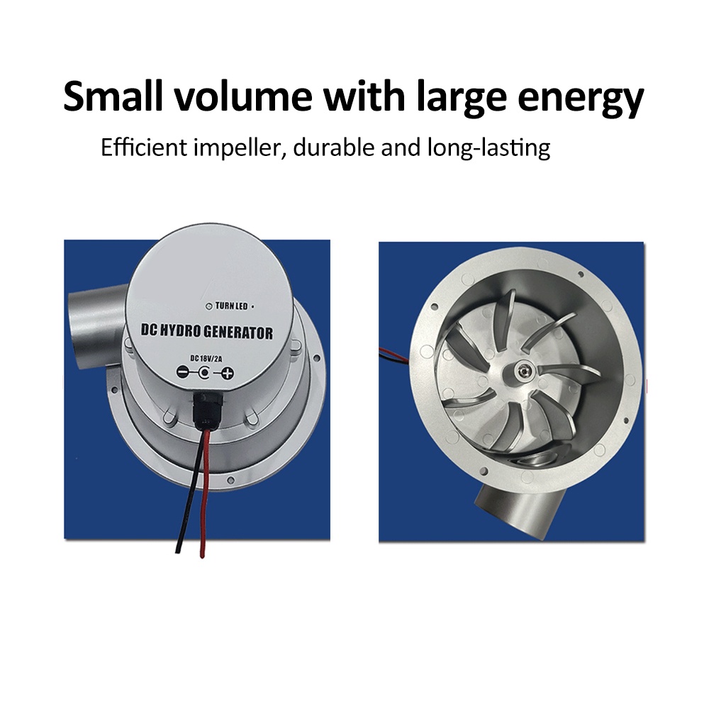 Jual DC18V 2A 36W Small Hydroelectric Generator Water Turbine Generator ...