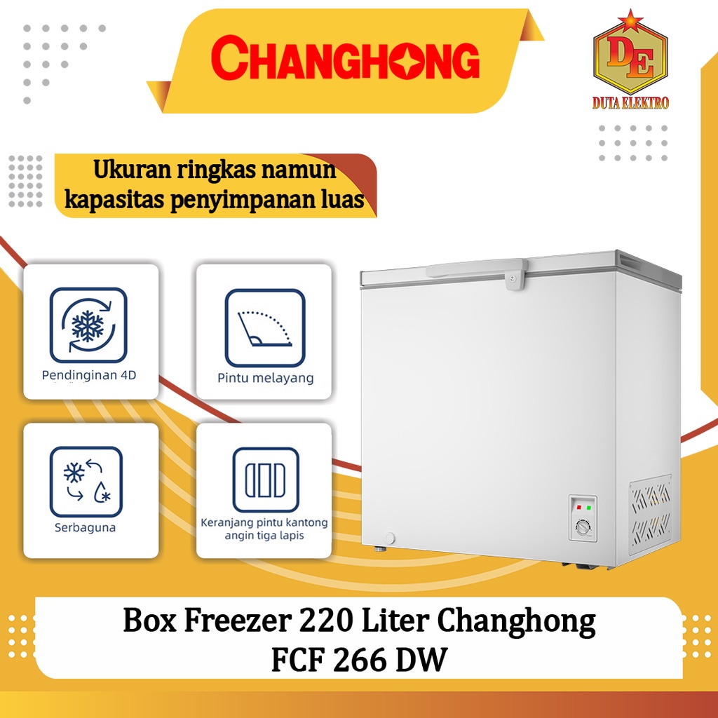 Jual Box Freezer Changhong FCF 266 DW Chest Freezer 220 Liter | Shopee ...