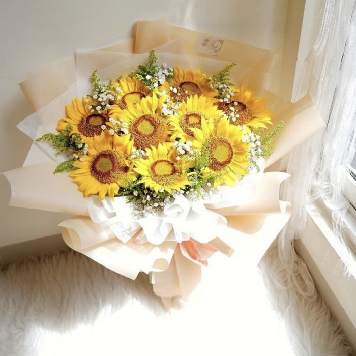 Jual SUNNY SUNSHINE BOUQUET SUNFLOWER BUKET BUNGA MATAHARI FRESH FLOWER ...