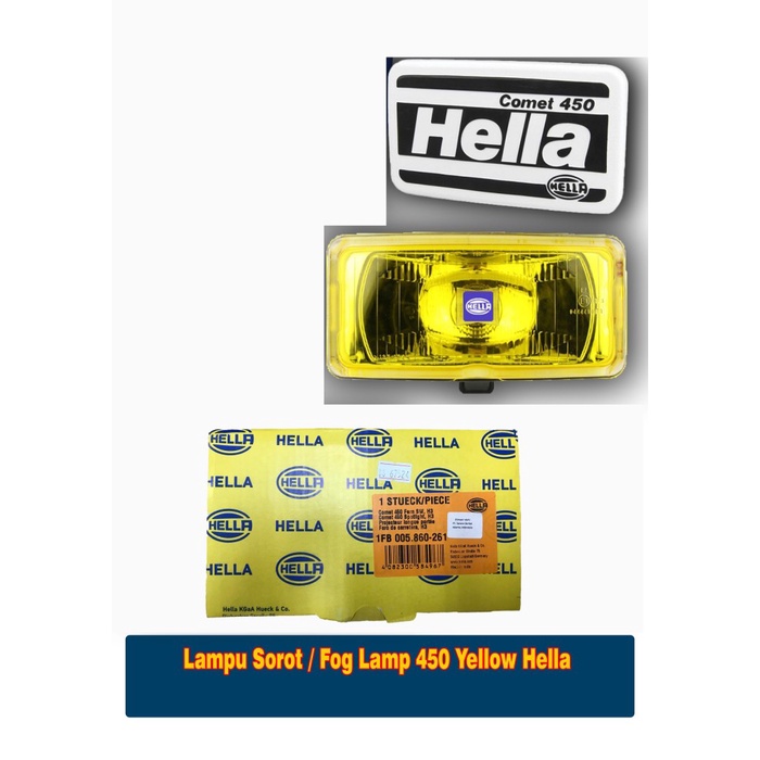 Jual Lampu Sorot / Fog Lamp Comet 450 Yellow Hella - 860-263 ( Persegi ...