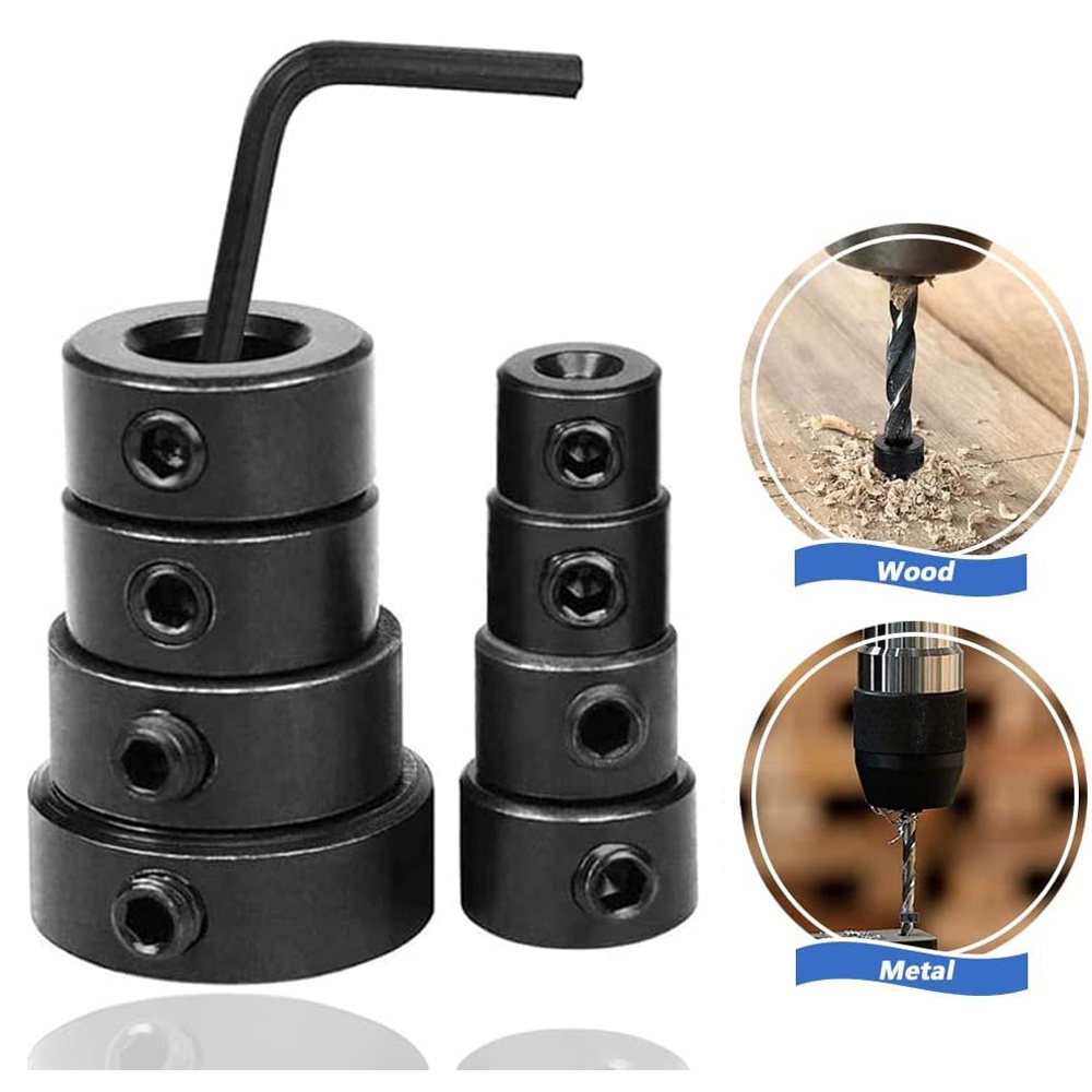 Jual Drill Depth Stop Bit Collar Set Adjustable Positioner Limit Ring ...