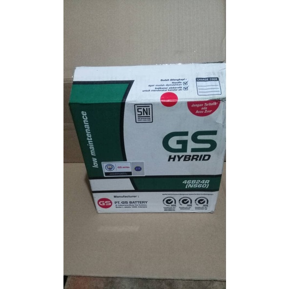 Jual Aki Accu Gs Astra Ns60 12V 45Ah Amper Hybrid | Shopee Indonesia