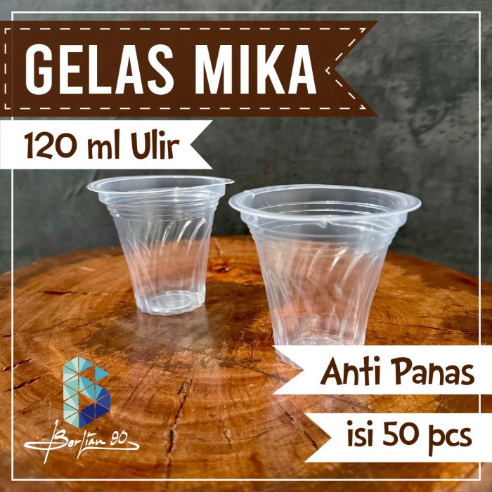 Jual Gelas Kopi Plastik / Gelas Plastik Jagung Jasuke Es Krim Cup Bening Ulir 120ML @50pcs ...