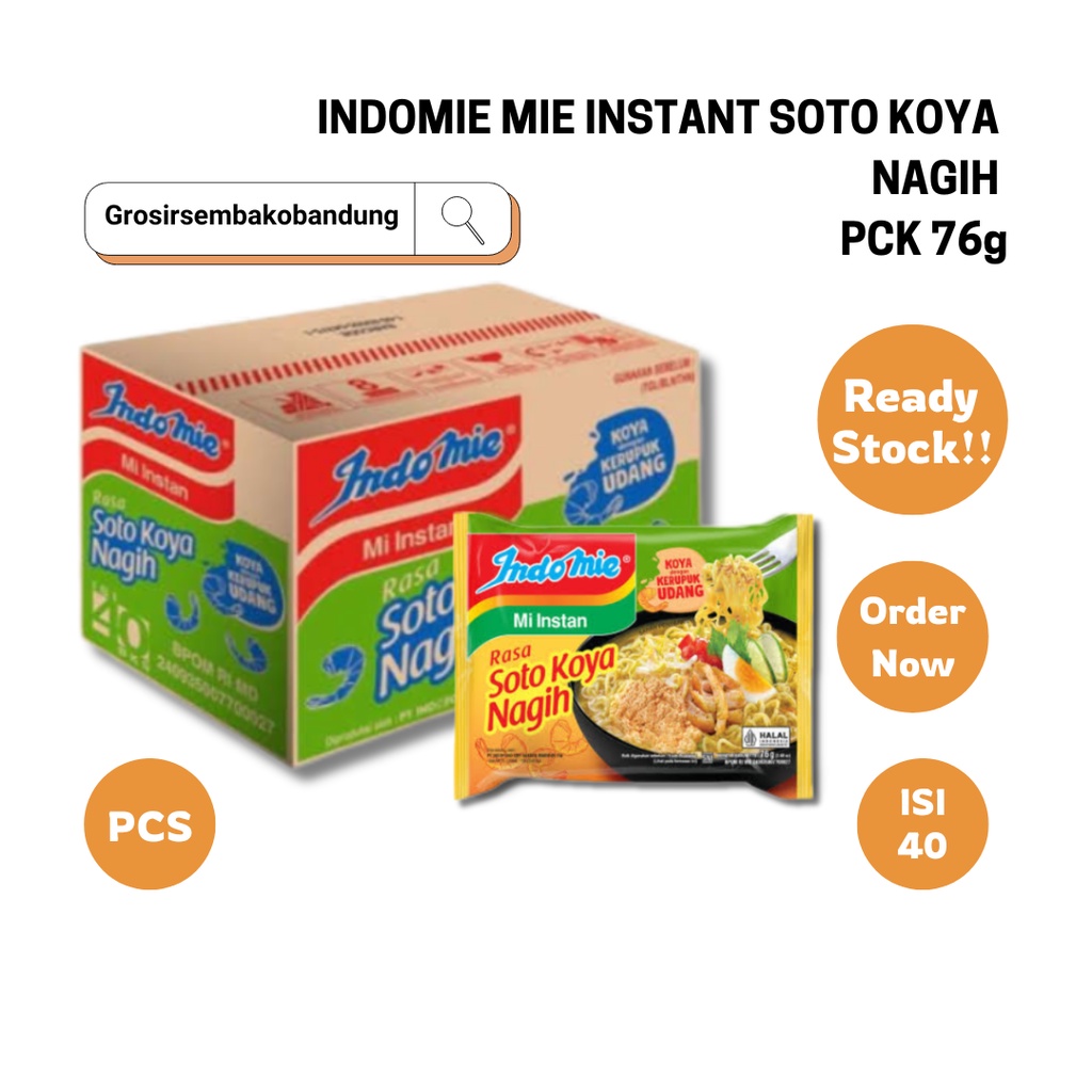 Jual INDOMIE MIE INSTANT SOTO KOYA NAGIH PCK 76g - 1 Dus - Kota Bandung | Shopee Indonesia