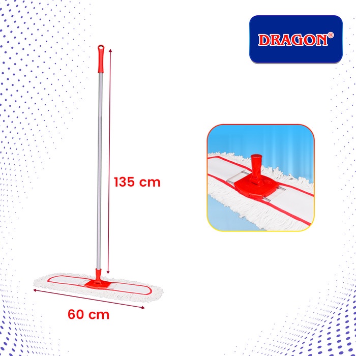 Jual DRAGON Mop Pel Lobi Alat Pel Lantai 60 cm Pembersih Lantai ...