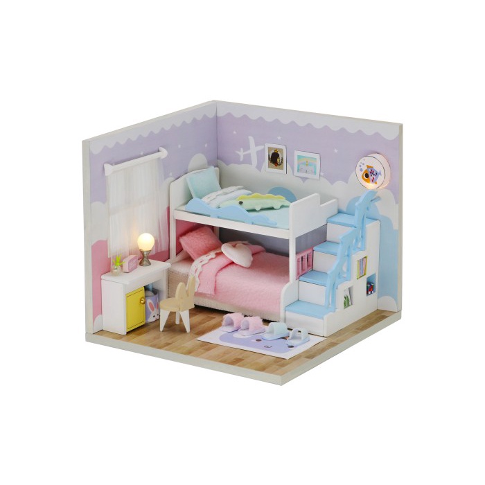 Jual DIY MINIATURE MINIATUR DOLL HOUSE RUMAH BONEKA SWEET DREAM BEDROOM ...