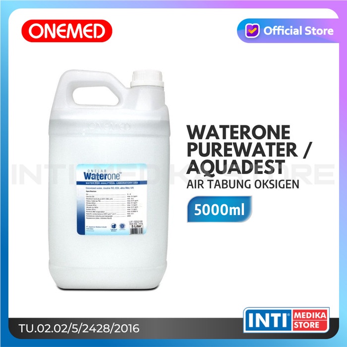 Jual KamiReadySelalu- ONEMED - WATERONE 5 Liter Pure Water Aquadest Air ...