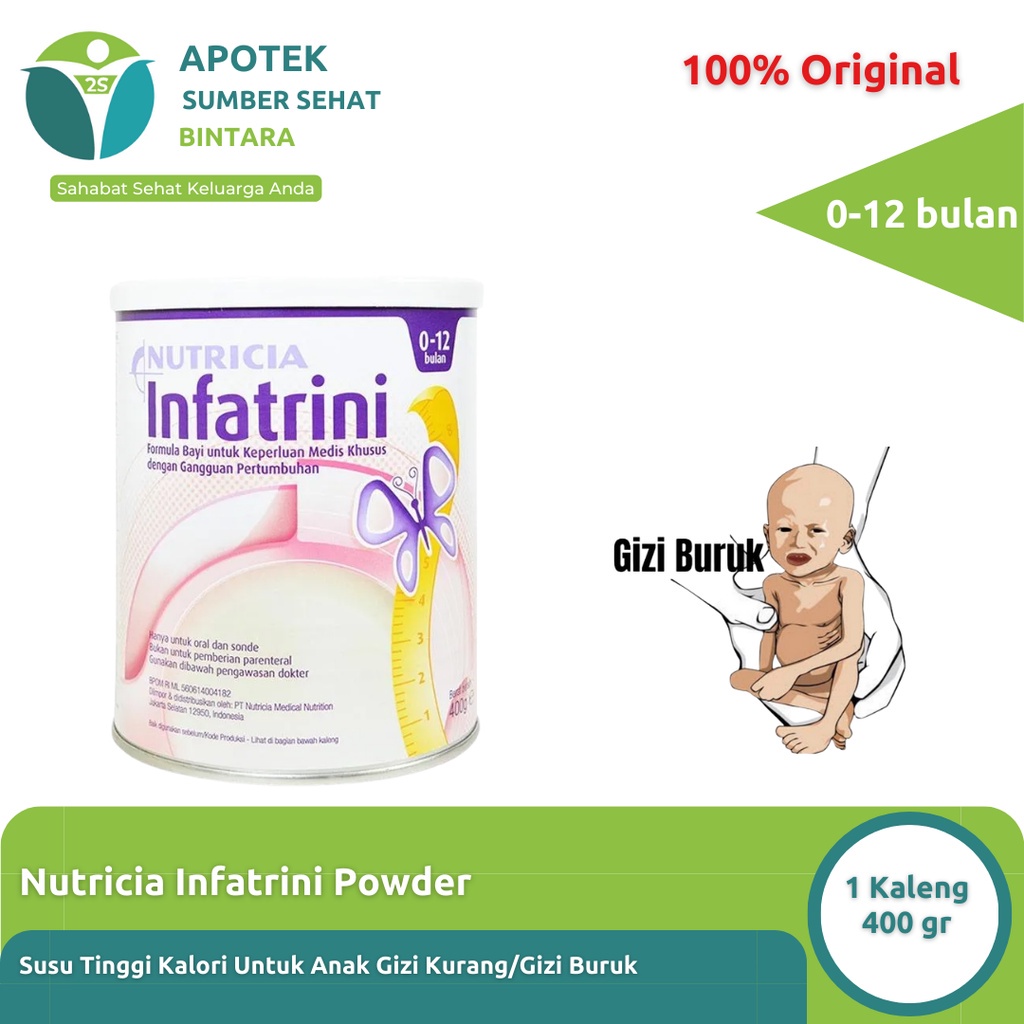 Jual Nutricia Infatrini Powder Susu Bayi dengan Gizi Kurang/Gizi Buruk ...