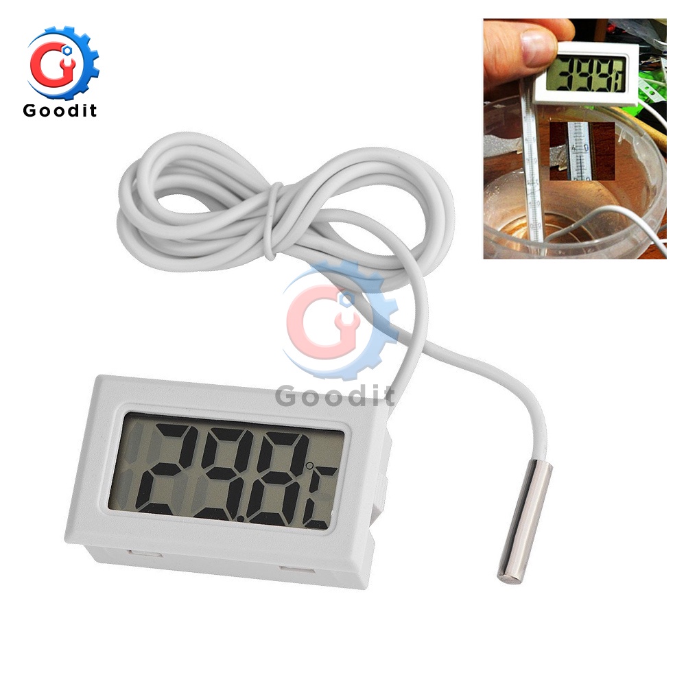 Jual Mini LCD Digital Thermometer Fridge Thermometer indoor outdoor ...