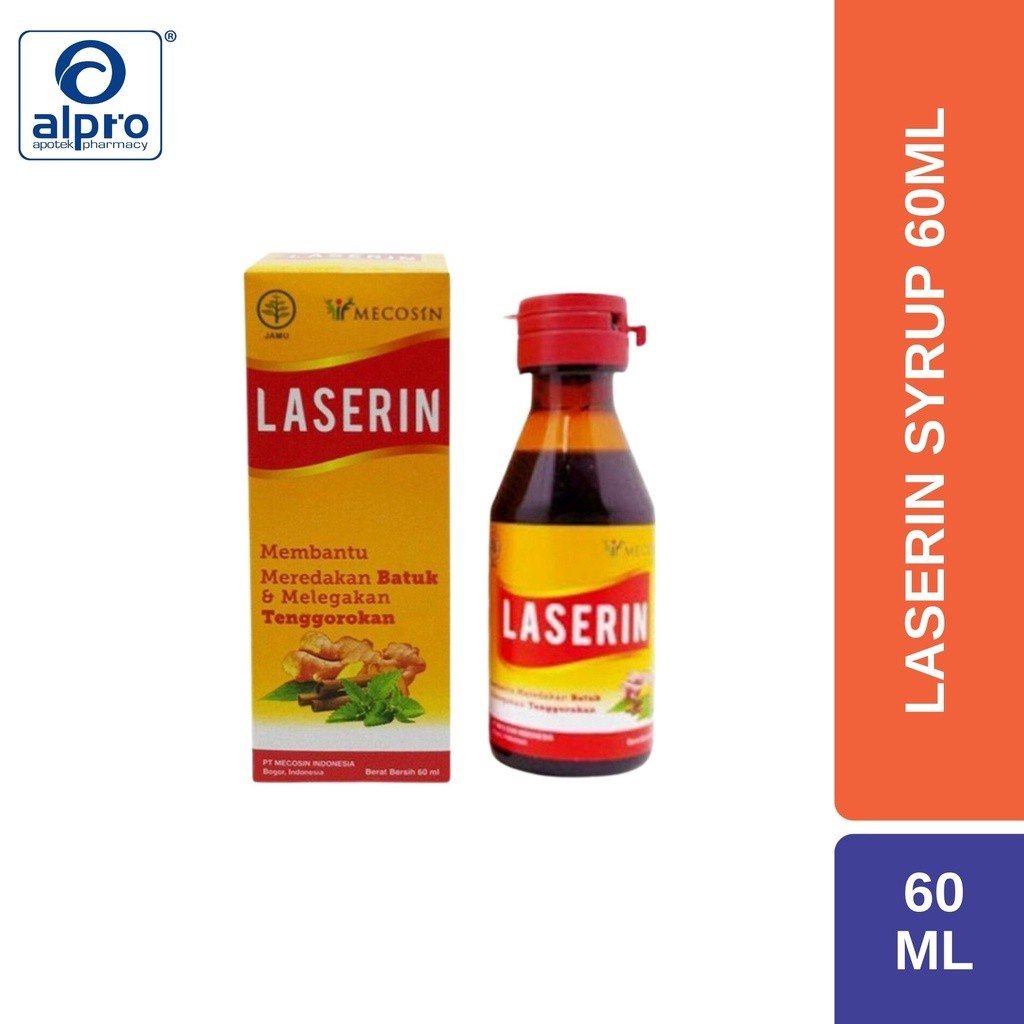 Jual Laserin Syrup 60Ml/ Obat Batuk Herbal/ Melegakan Tenggorokan/Masuk ...