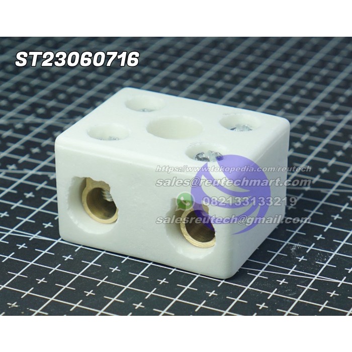 Jual Terminal Block Keramik 60A Terminal Blok Keramik 2 Pole 60A ...