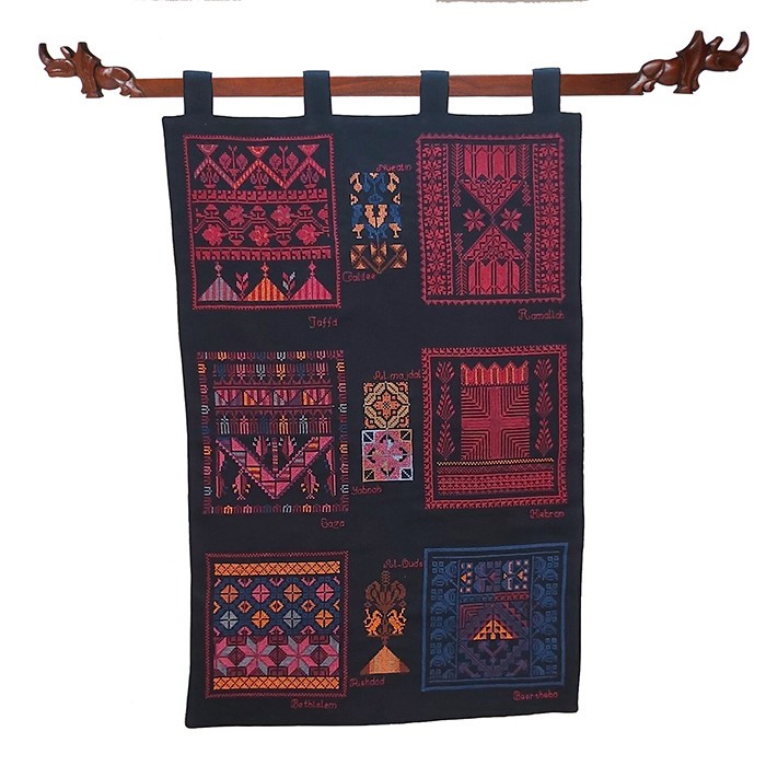 Jual PREMIUM 97 cm Gantungan Jati Ukir Dinding Kain Tenun / Gantungan ...