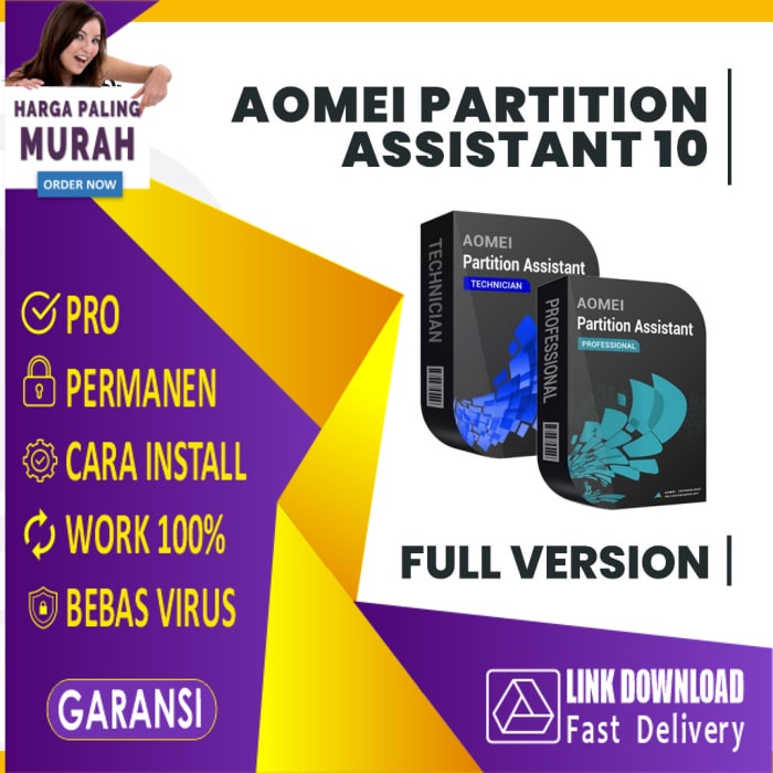 Jual DC - AOMEI Partition Assistant 10 Technician/Professional Windows ...