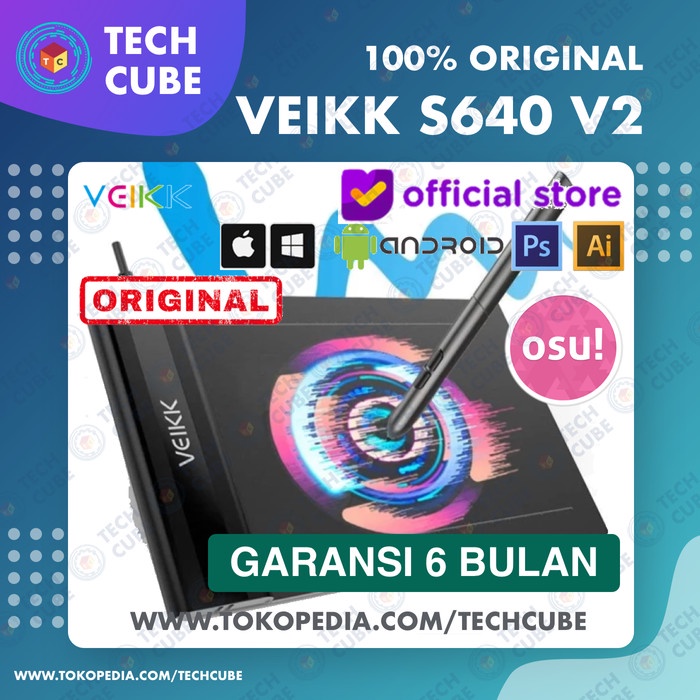 Jual Veikk S640 Digital Graphic Drawing Pen Tablet Osu Alt H420 G430 G640 | Shopee Indonesia