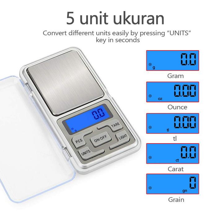 Jual Timbangan Emas / Timbangan Digital Mini Kapasitas 0.1g/500g 0.01gr ...