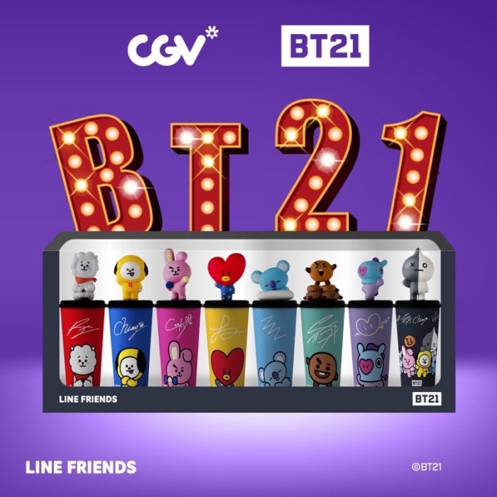Jual MacamKita- Tumbler BTS CGV BT21 Indonesia Limited Edition (B21 x CGV) Botol Minum | Shopee ...