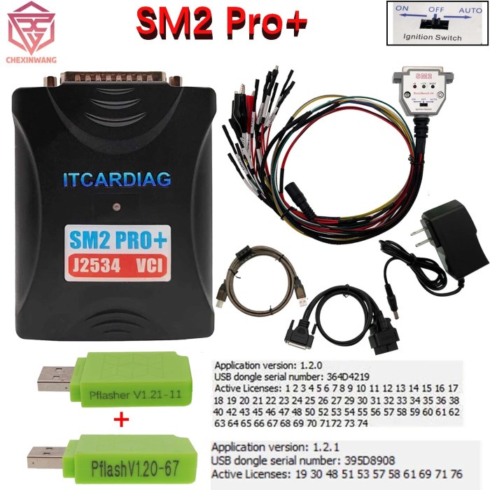 Jual SM2 Pro+ J2534 ITCARDIAG Original VCI ECU Programmer with Pflasher ...