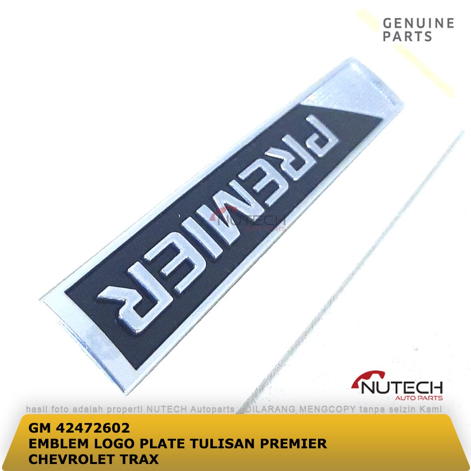 Jual EMBLEM LOGO PLATE TULISAN PREMIER CHEVROLET TRAX ORIGINAL GM ...