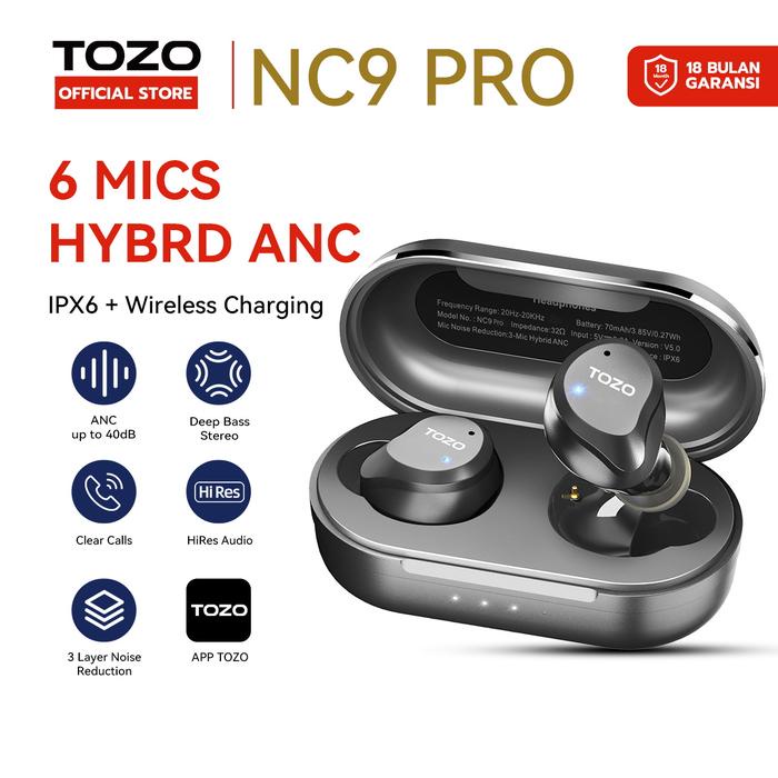 Jual Tozo NC9 Pro ANC dan ENC Active Noice Cancelling TWS Bluetooth 5.3 ...