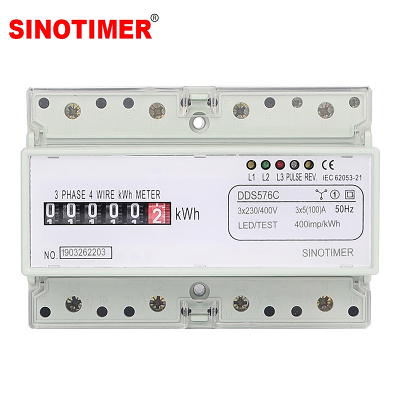 Jual BARU Three Phase 4 Wires Analog Power Electric Electricity kWh ...