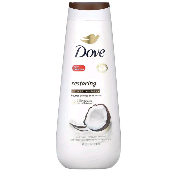 Jual Dove restoring body wash coconut & cocoa butter 591ml | Shopee ...