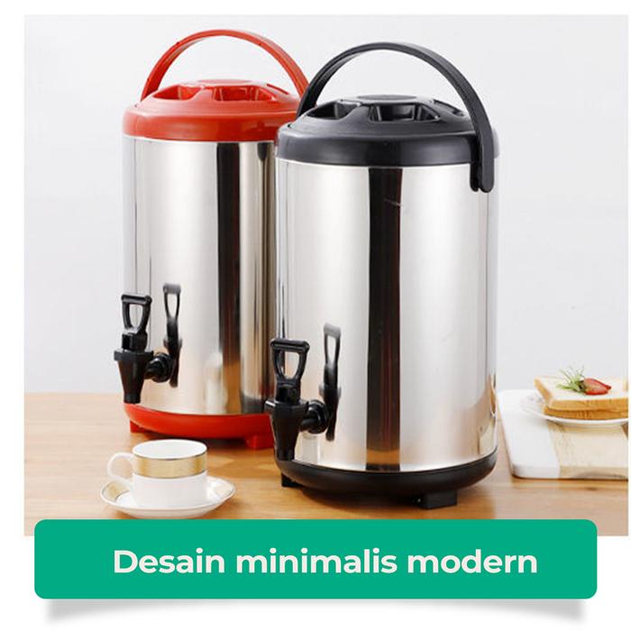 Jual ZHOKA Milk Tea Bucket Stainless 6L/8L/10L/12L Dispenser Minuman ...