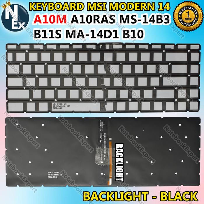 Jual Ready KEYBOARD MSI MODERN 14 A10M A10RAS MS-14B3 B11S MA-14D1 B10 MW MS-14D3 | Shopee Indonesia