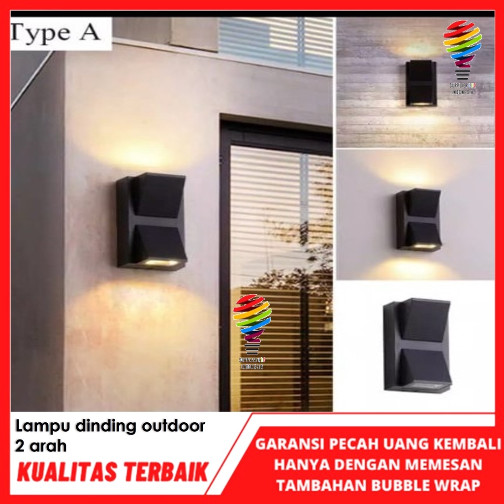 Jual Lampu Dinding 2 ARAH BAHAN ALUMUNIUM LED 2 Minimalis 2 Arah ...