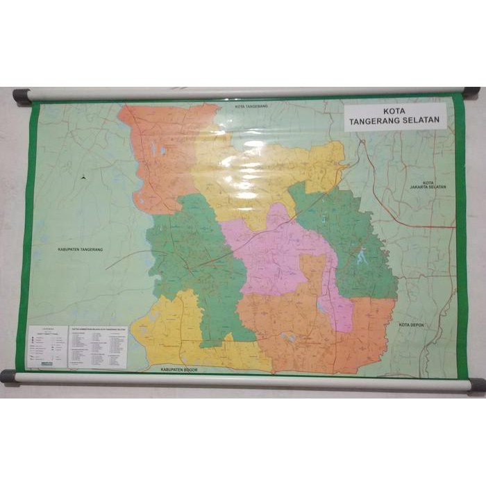Jual Peta Kota Tangerang Selatan ( peta dinding) | Shopee Indonesia