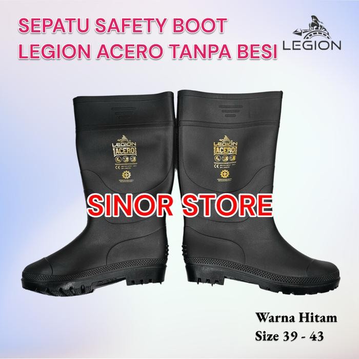 Jual JTTOP" SEPATU BOOT SAFETY PROYEK TANPA BESI RAIN BOOT LEGION BOOT ...