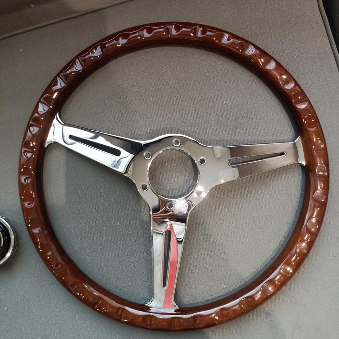Jual KOMPLIT Steer / Stir Mobil Stir Nardi Kayu Palang Chrome | Shopee ...