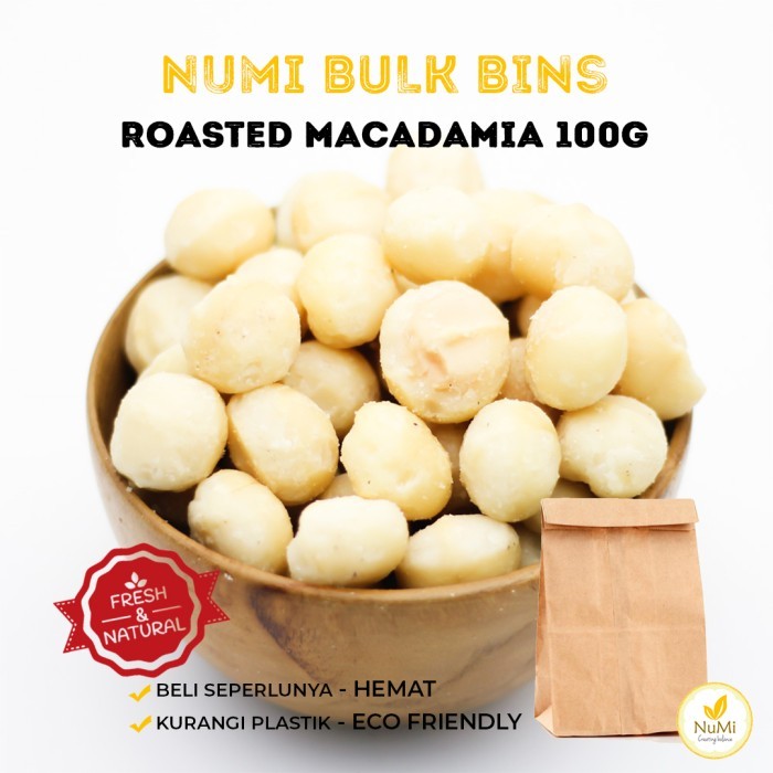 Jual BULK BIN Roasted Macadamia Nuts Grade 1 Kacang Macadamia Panggang ...