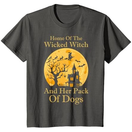 Jual Home Of The Wicked Witch And Her Pack Of Dogs Halloween T-Shirt ...