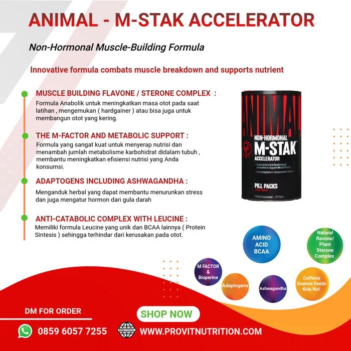 Jual HK11- Universal - Animal M Stak 21 Packs Bulking Weight Gainer ...