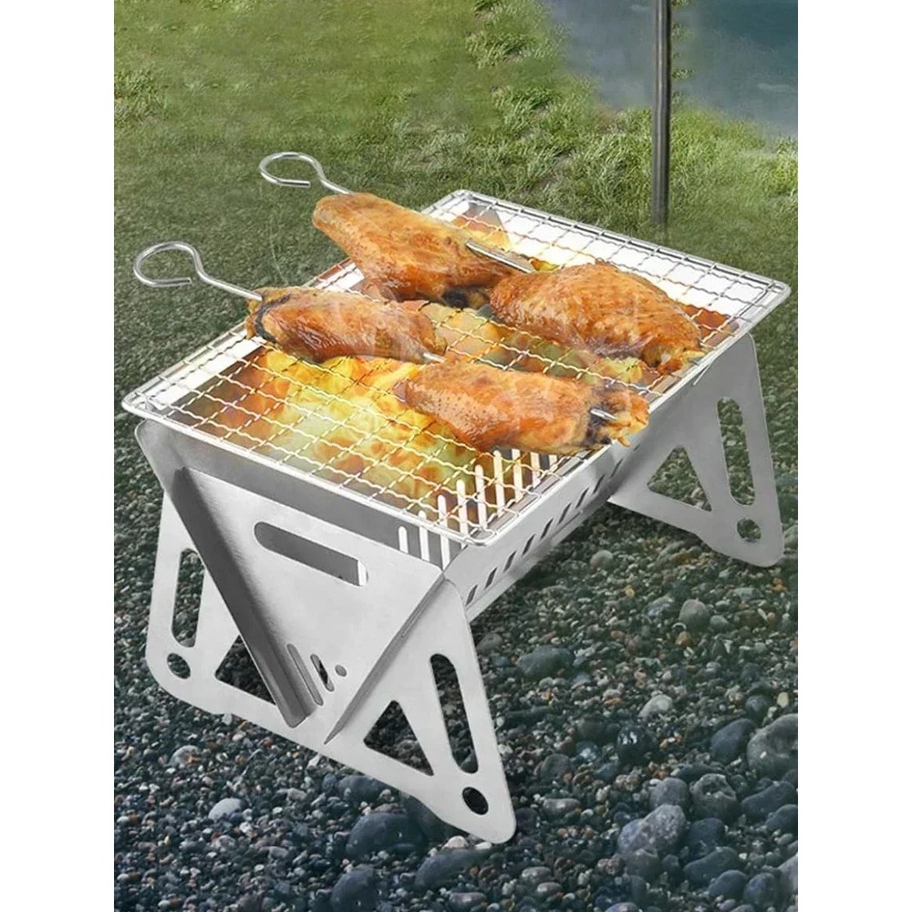 Jual BEST Outdoor Mini Card Grill Folding Barbecue Grill Camping Small ...