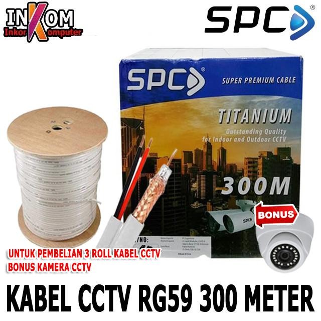Jual Tepat- Kabel CCTV Plus Power Kabel Coaxial CCTV SPC RG59 300 Meter | Shopee Indonesia