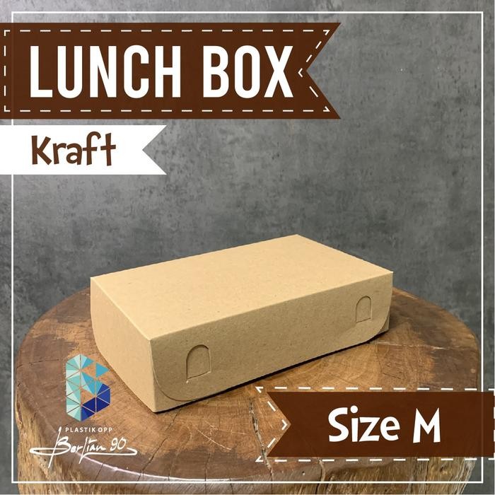Jual PAPER LUNCH BOX KRAFT UKURAN M KOTAK MAKAN KERTAS COKLAT | Shopee Indonesia