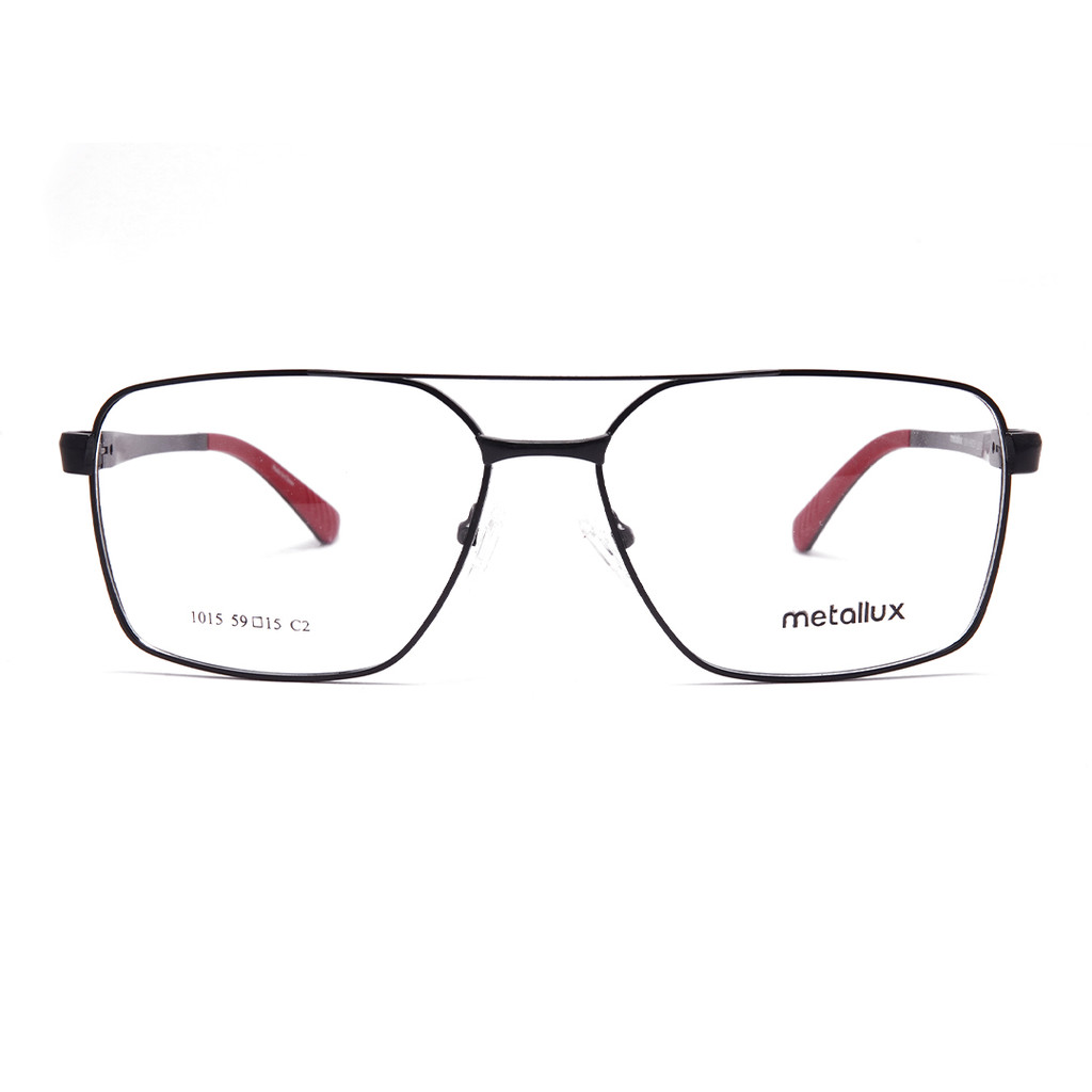 Jual Frame Kacamata METALLUX ; 1015 ; C2 (BLACK-RED) - 59 | Shopee ...