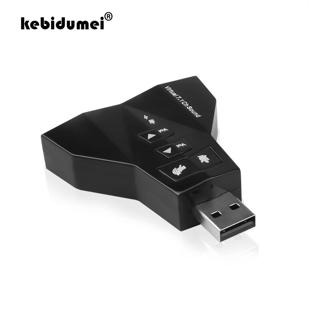 Jual kebidumei 7.1 Channel USB 2.0 3D Audio Sound Card External USB Sound Card Adapter ...