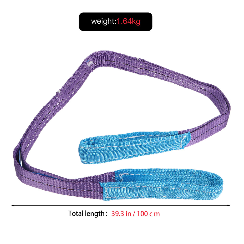 Jual 1 Ton Polyester Lift Sling Straps Heavy Duty Flat Lifting Slings ...