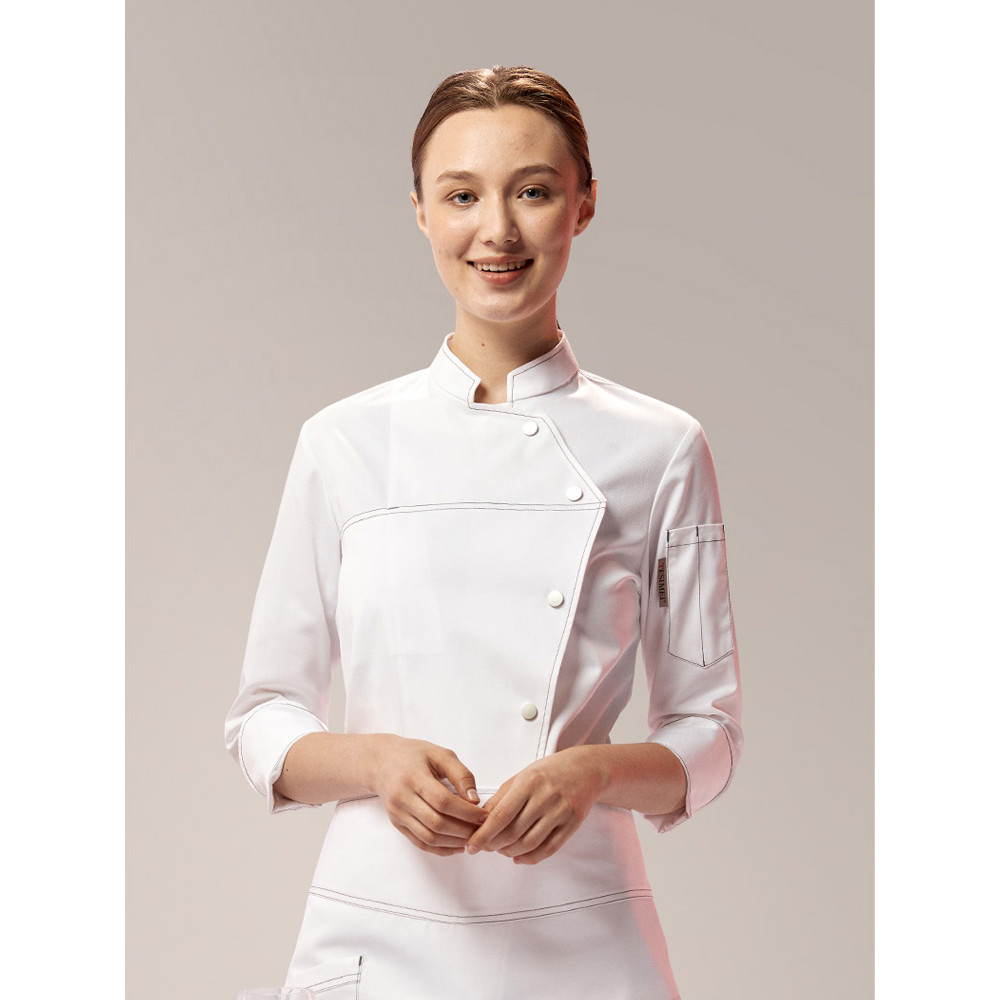 Jual Kitchen Chef Work Clothes Hotel Female Cook Costume Western ...