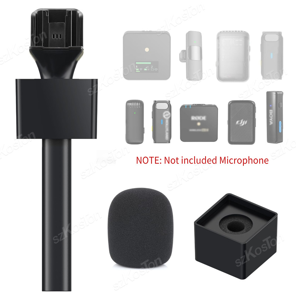 Jual Wireless Interview Handle Microphone Adapter Compatible with DJI ...