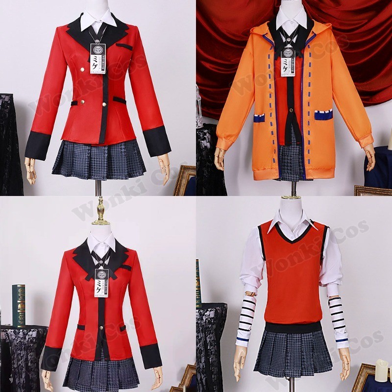 Jual Anime Runa Yomozuki Cosplay Costume Jabami Yumeko Midari Ikishima ...