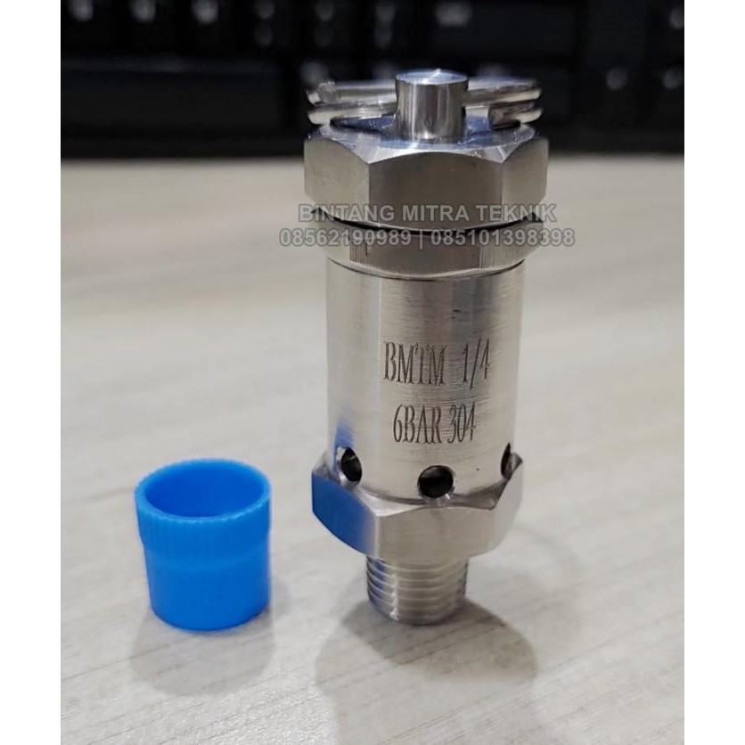 Jual ADJUSTABLE PRESSURE RELIEF SAFETY VALVE SS304 1/4" BSP (2 - 6 BAR ...