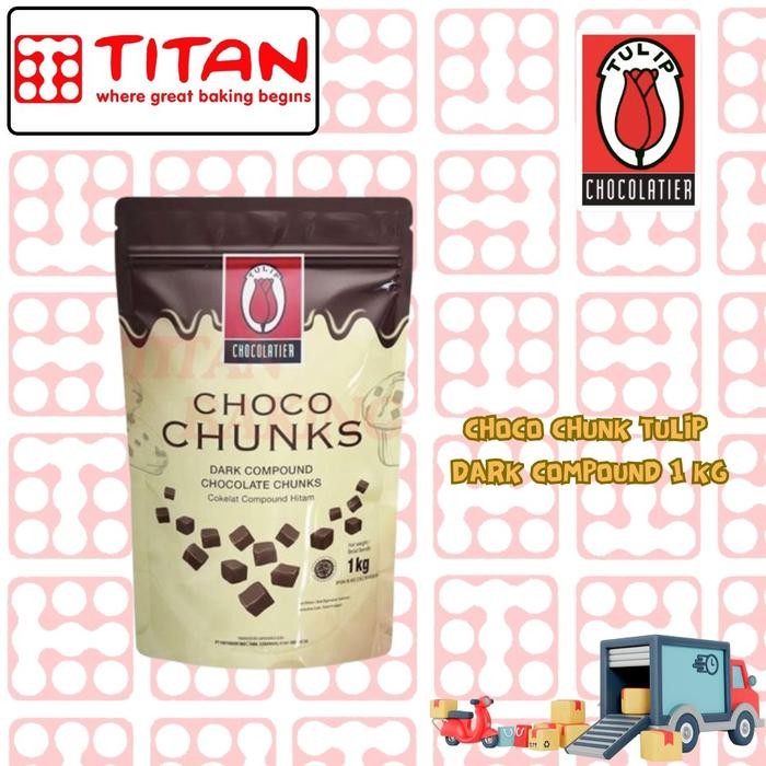 Jual CHOCO CHUNK TULIP DARK COMPOUND 1 KG | Shopee Indonesia