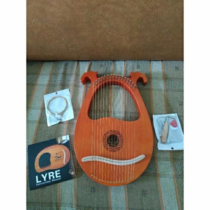 Jual Lyra Paladin Original Mini Harpa 16 Senar Bonus Senar 1 Set ...