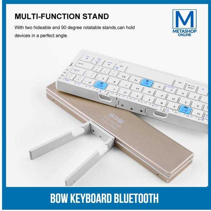 Jual JTTOP" BOW FOLDABLE BLUETOOTH KEYBOARD WIRELESS WITH STAND FOR ...